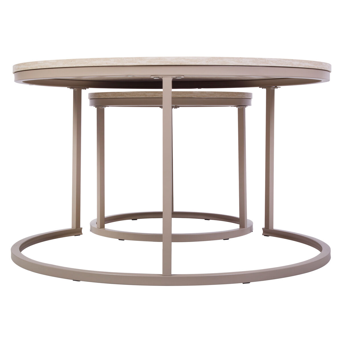 Set de 2 mesas de centro MARENA color beige - Conforama