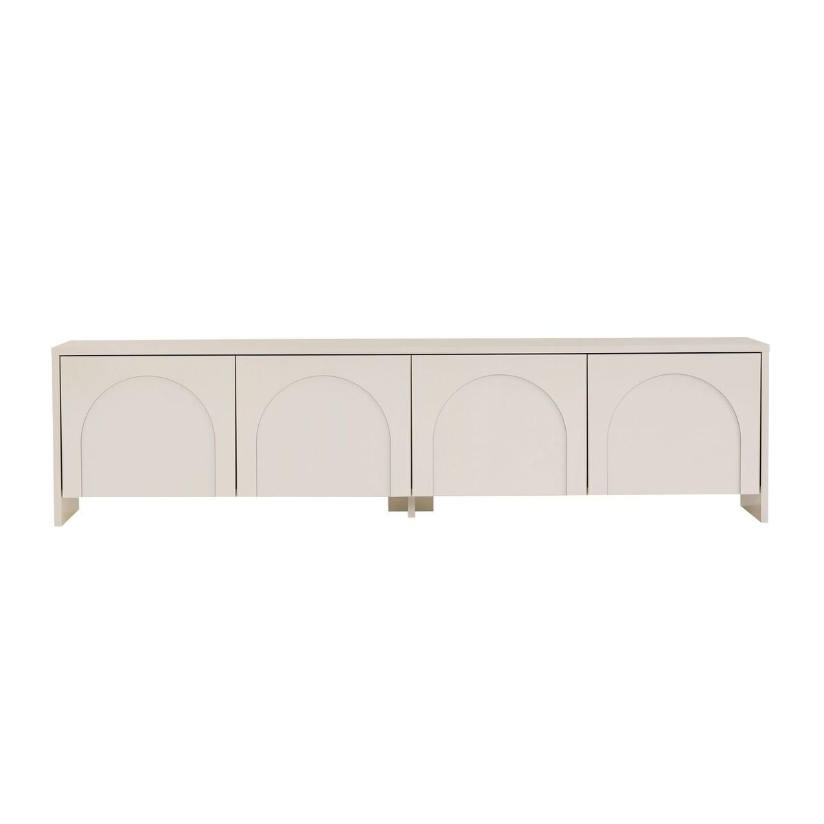 Mueble TV 4 puertas color crema L180 cm - ARCADIA - Conforama