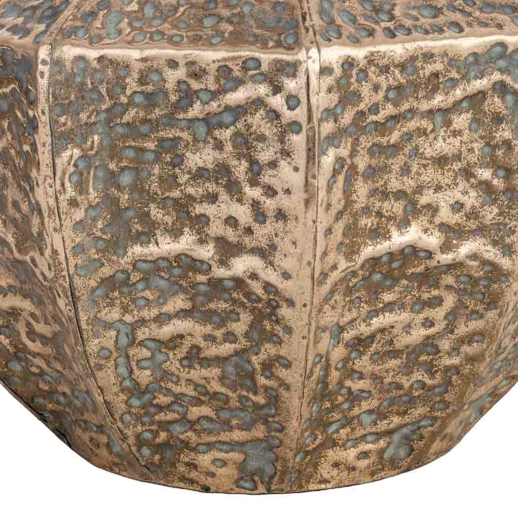 Jarrón de metal dorado 35.5x33.5x42.5h cm - Conforama