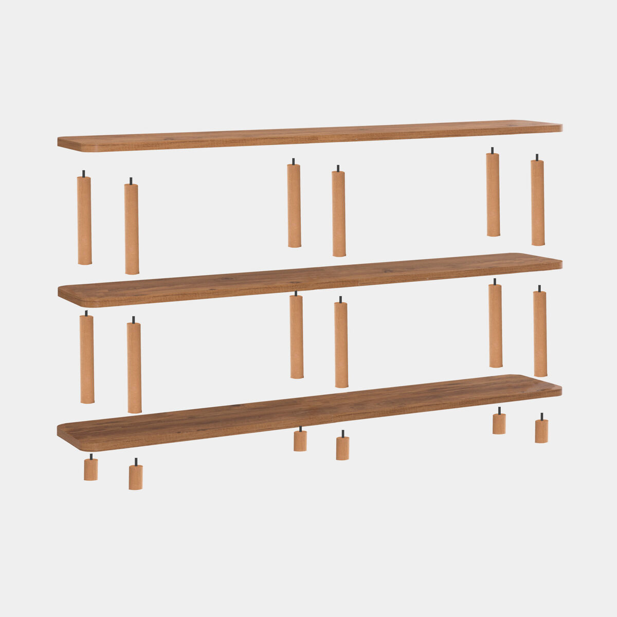 Librería de madera "Zen" - 180 x 35 x 75 cm - Marrón - Conforama