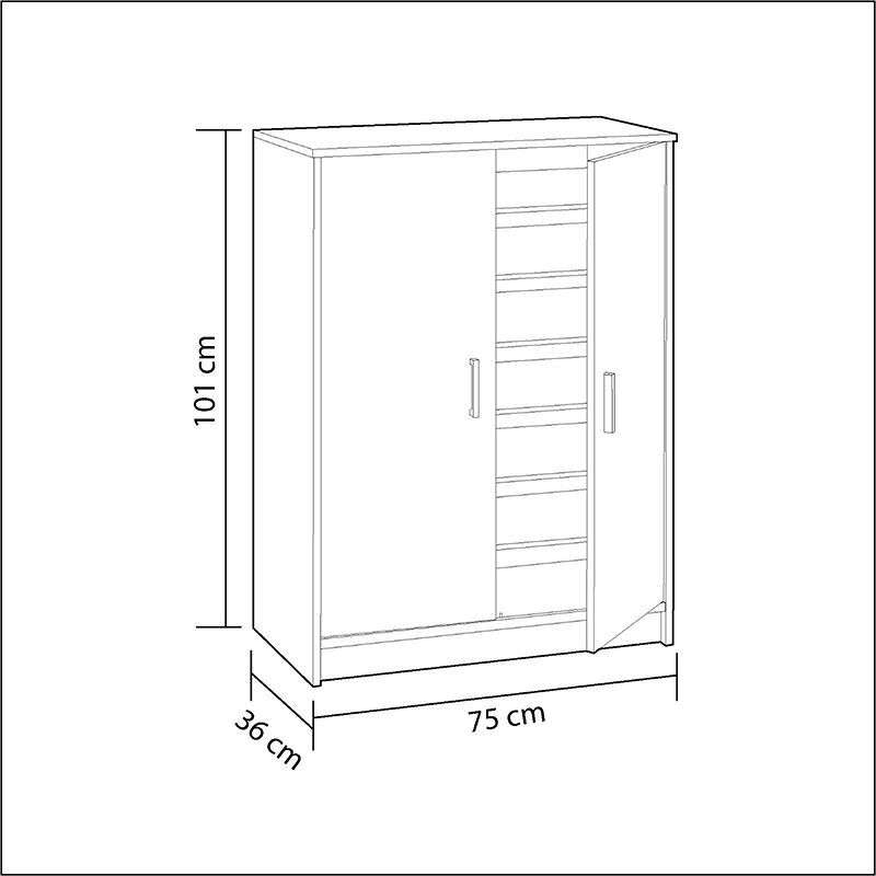 Zapatero basic Wide Blanco 75 x 101 x 36 cm - Conforama