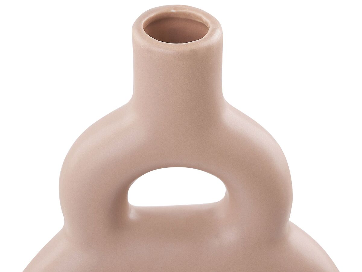 Jarrón para flores KOZANI Cerámica 28 cm Arena - Conforama