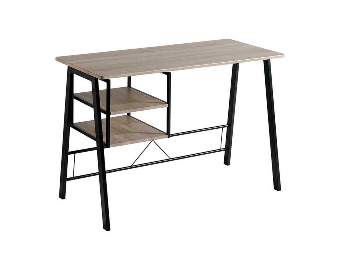 Mesa Escritorio MDF - Modelo ANDEA - 2 Estantes - Estructura Metal 120 ...