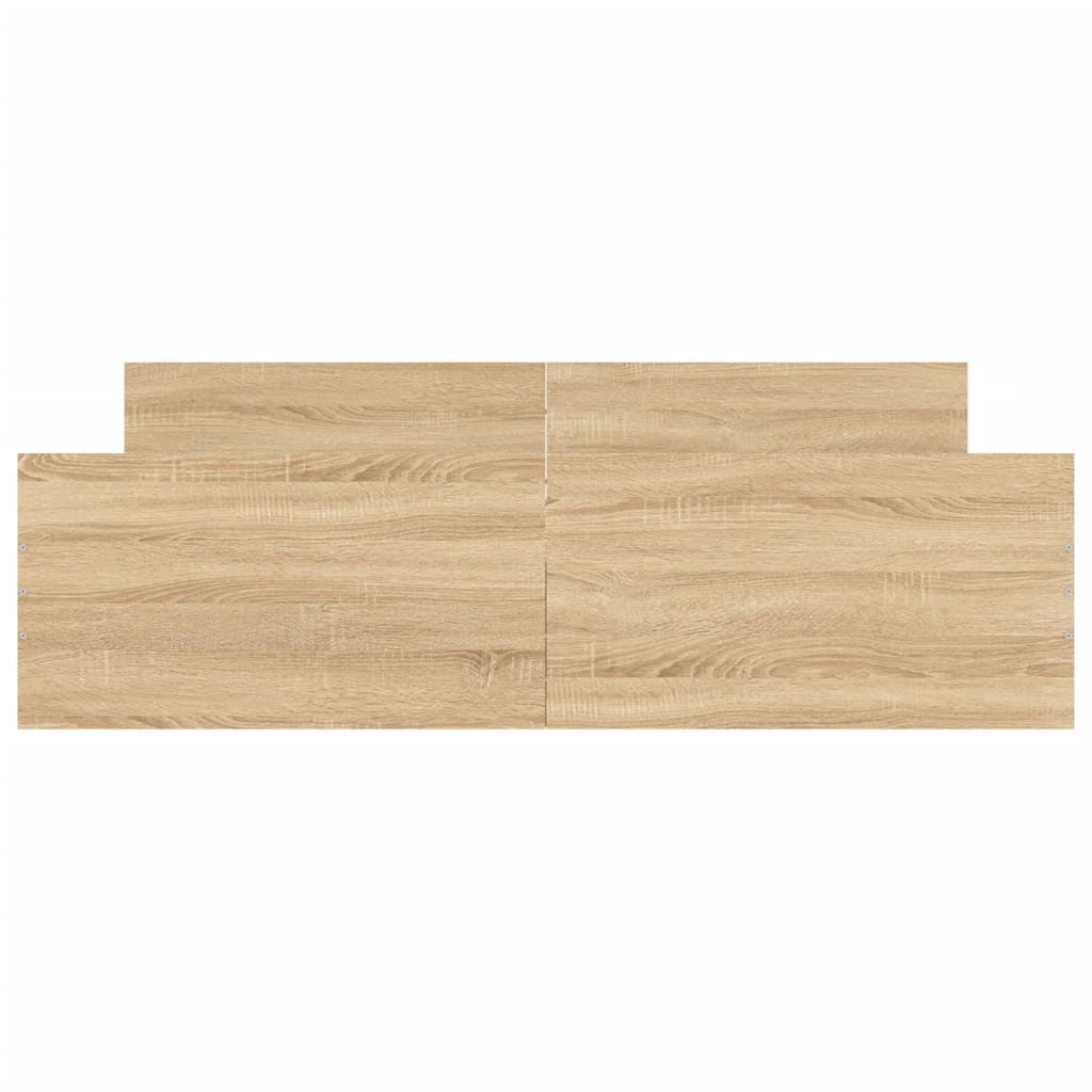 Estructura de cama con cabecero piecero roble Sonoma 150x200 cm - Conforama