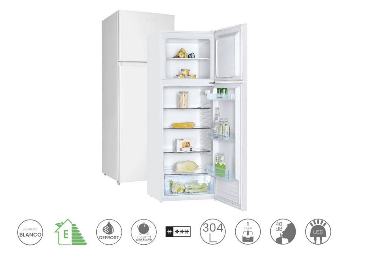 Frigorifico Dos Puertas INFINITON FG-300D72WEP, 304 l, 172 cm, Ciclico ...