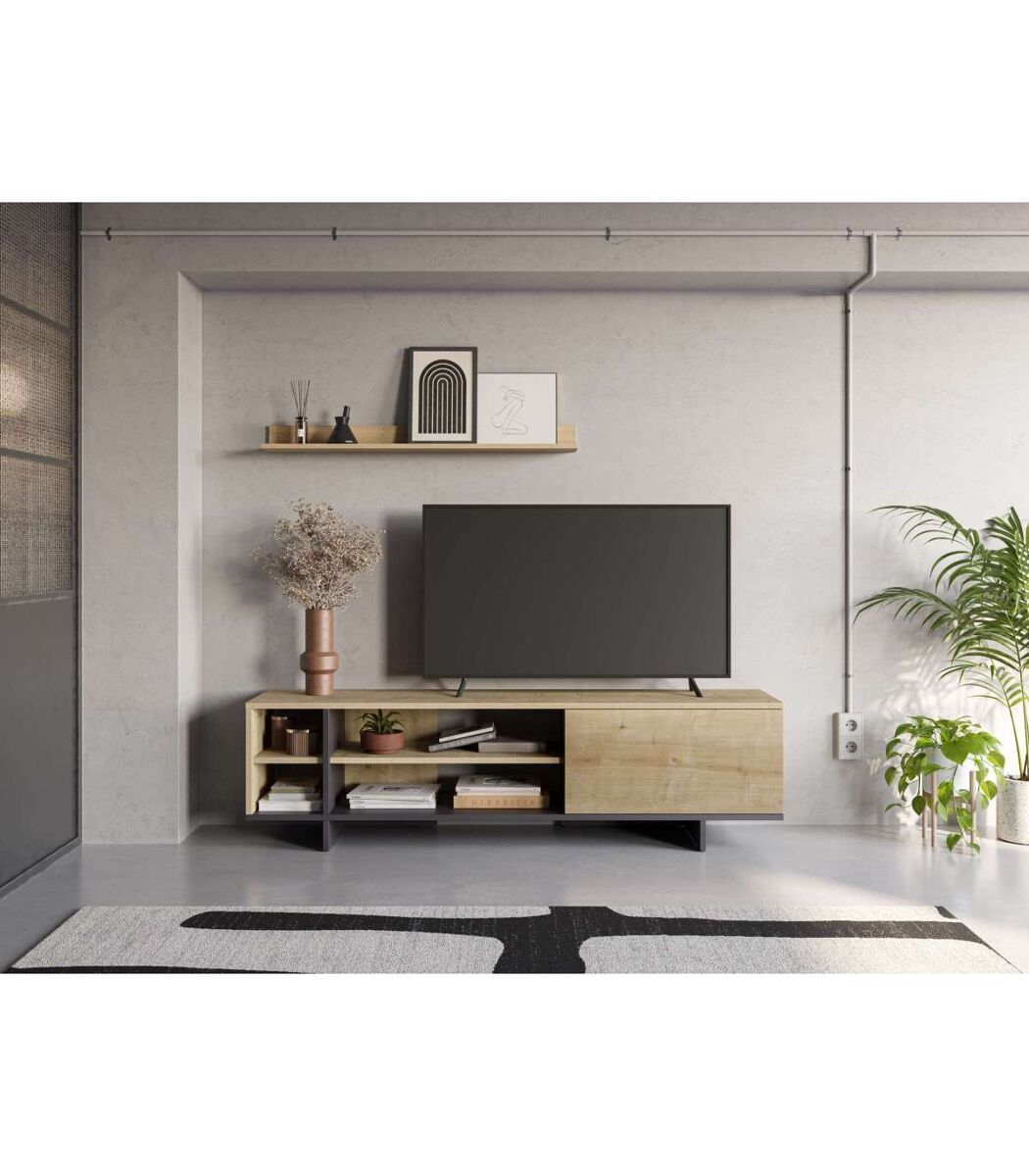 Mueble TV Celia con diseño moderno y funcionalidad práctica 35.6 x 160 ...