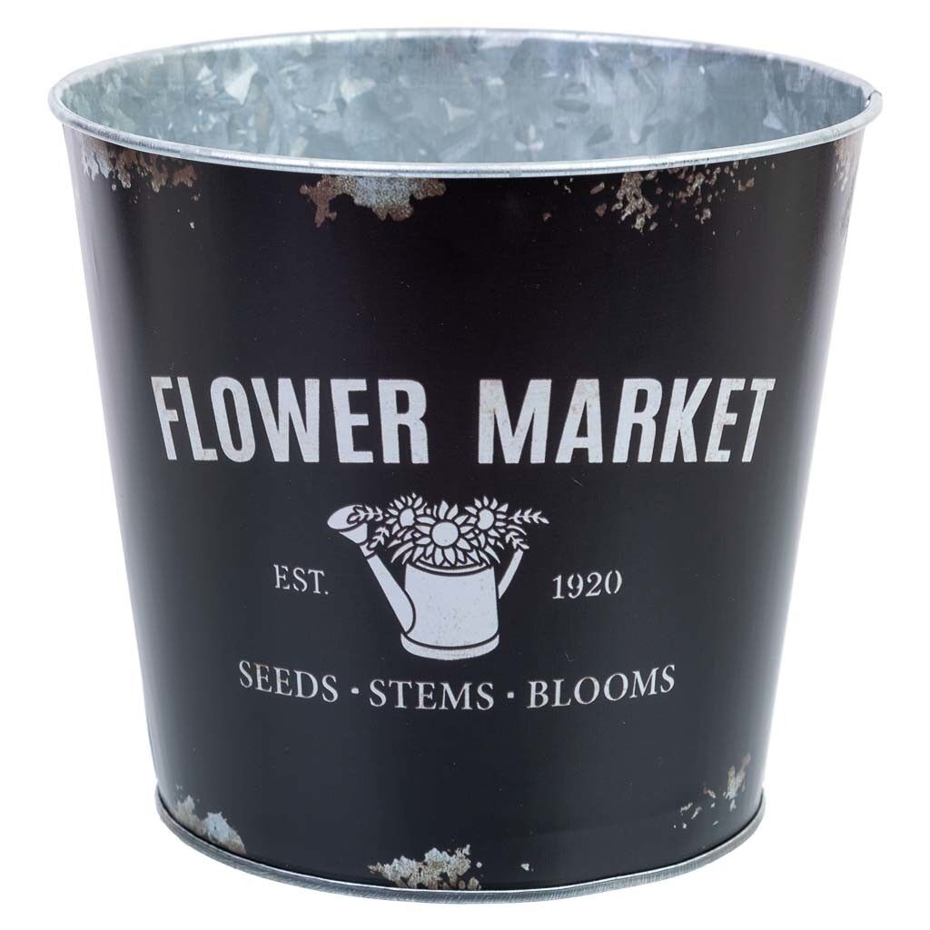 Cubo metálico negro D13,3x11,5h cm - Conforama