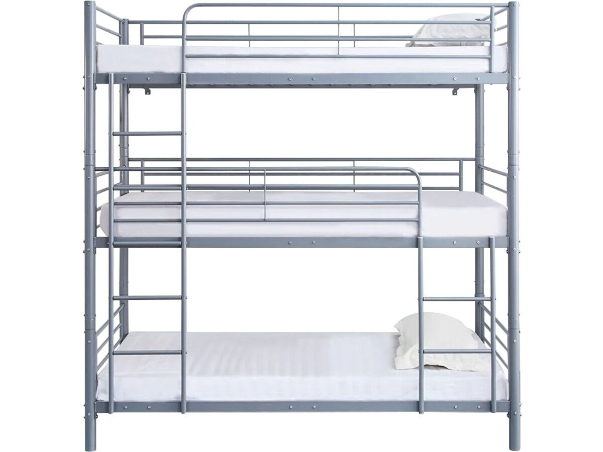 Litera triple de metal "HAVIN" - 90 x 190 cm - Gris - - Conforama